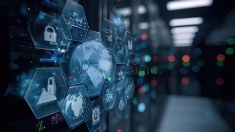 The Futuristic Digital Interface Showcasing Global Cybersecurity And
