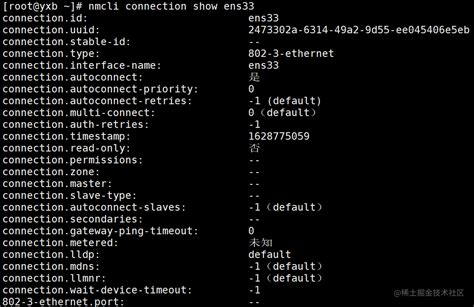 Linux Nmcli命令的使用！ 掘金