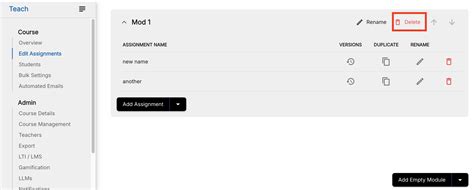 Add And Remove Course Assignments — Documentation