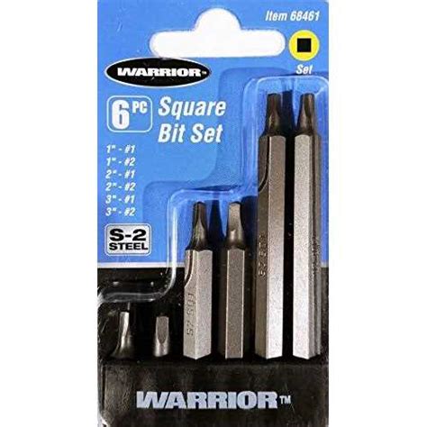 Warrior Square Bit Assorted Set Hardwareandtools Online Store