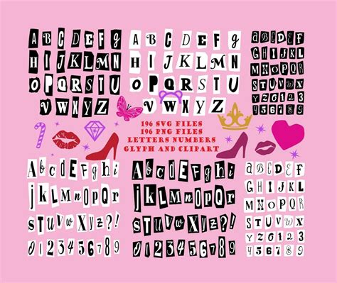 Burn Book Alphabet Svg Mean Girls Font Letters And Clipart Digital
