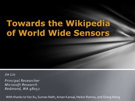 Towards The Wikipedia Of World Wide Sensors Pdf
