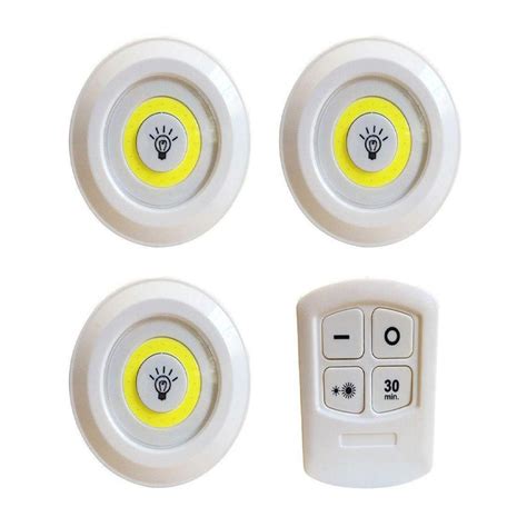 Kit 3 Lampada Luminaria Led Spot Sem Fio Controle Remoto Shopee Brasil