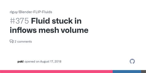 Fluid Stuck In Inflows Mesh Volume · Issue 375 · Rlguyblender Flip