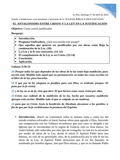Galatas 3 10 14 Pdf Cristo Título Pablo El Apóstol