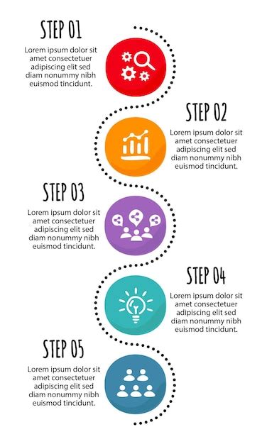 Premium Vector 5 Steps Infographic Flowchart Design Template