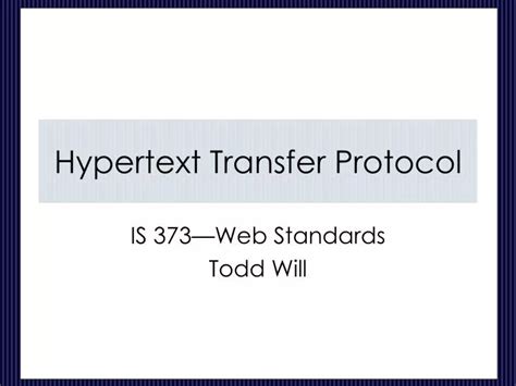 Ppt Hypertext Transfer Protocol Powerpoint Presentation Free