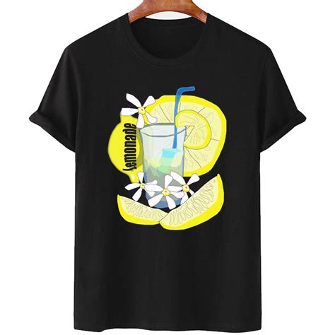 Buy Lemonade Printed Black Cotton Top Knitted T Shirt Plus Size Unisex