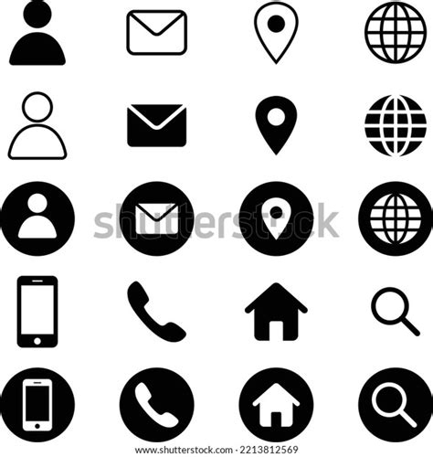 Business Card Flyer Icon Set Modern Stock Vector Royalty Free 2213812569 Shutterstock