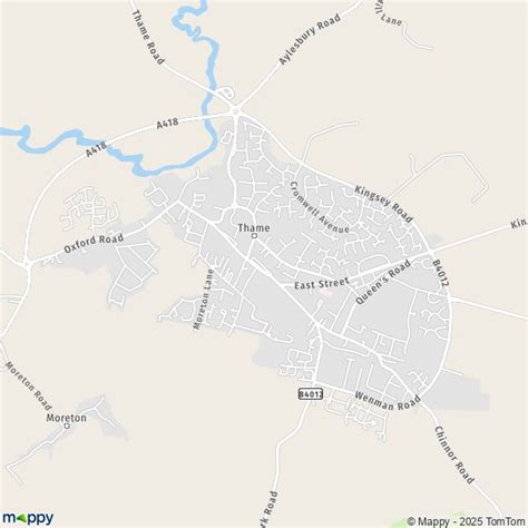 Map Thame Map Of Thame South Oxfordshire Ox9 3 And Practical Information