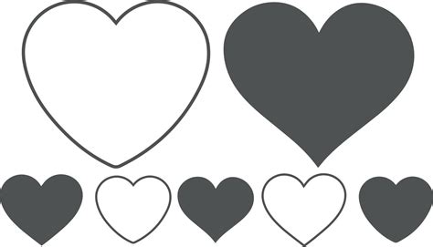 Collection Of Heart Illustrations Love Symbol Icon Set Love Symbol