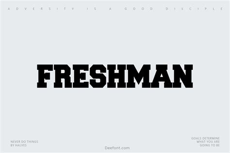 Freshman Font Free Download And Preview Deefont