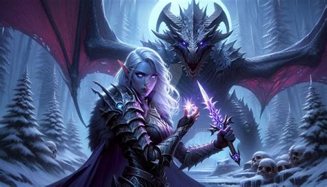 Drow Dragon Rider Blue Moon House Fantasy Girda By Wizardryai On