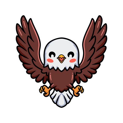 Cute Little Eagle Cartoon Flying 11675138 Vector Art At Vecteezy