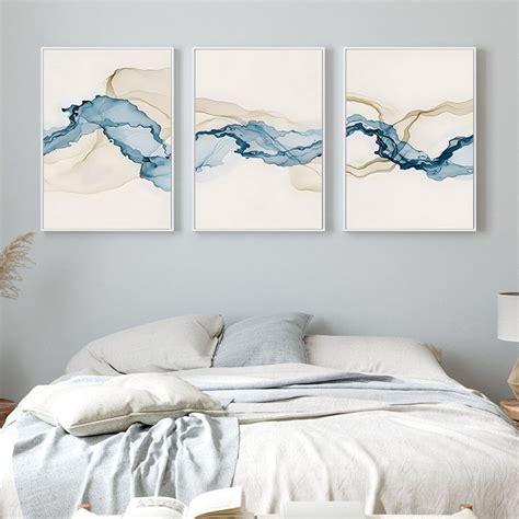 Modern Abstract Wall Art Set 3pcs Etsy
