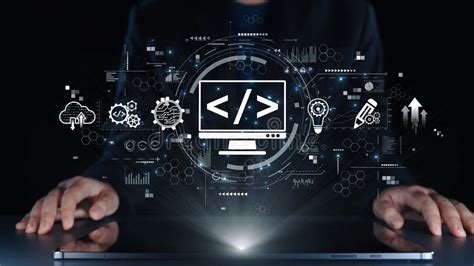 Web Development Digital Coding Interface Elide Stock Image Image Of