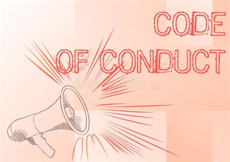 Writing Displaying Text Code Of Conduct Business Idea Ethics Rules Moral Codes Ethical