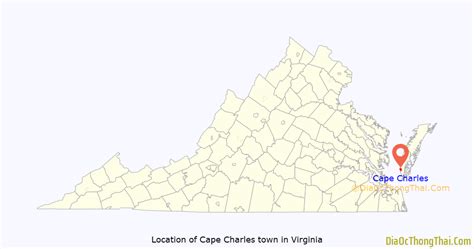 Map Of Cape Charles Town Thong Thai Real