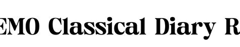 Fsp Demo Classical Diary Regular Free Fonts Helvetica Neue Font