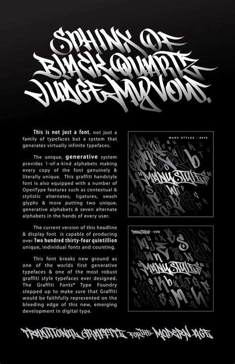 Manystyles™ Generative Graffiti Font Etsy