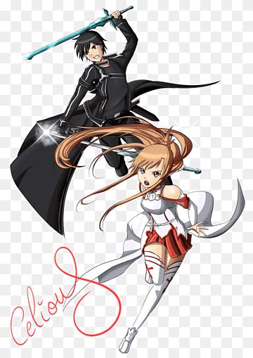 Sword Art Online Kirito And Asuna Fighting