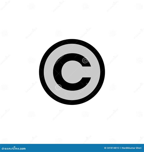 Copyright Colored Vector Icon On White Background Stock Vector
