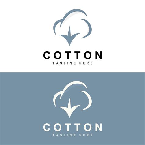 Cotton Logo Soft Cotton Flower Design Vector Natural Organic Plants