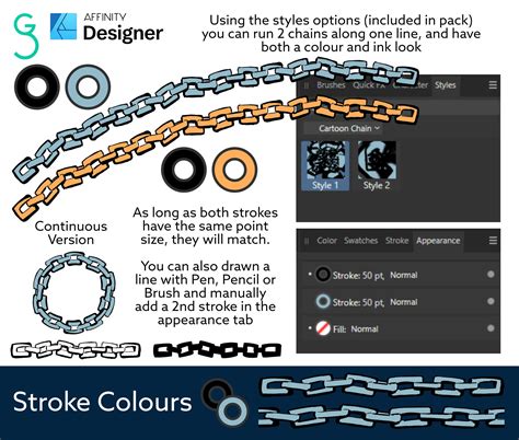 Comic Book Chain Vector Brushes For Affinity Designer Etsy