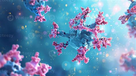 Ai Generated Antigen And Antibody Medical Background Antibodies