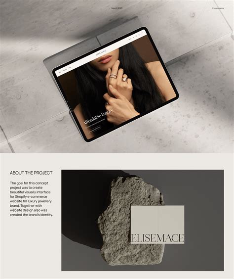 Jewellery E Commerce Shopify Website Design Behance