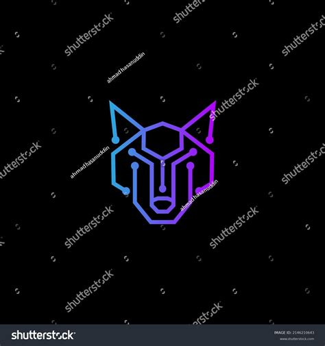 Wolf Tech Logo Design Icon Vector Stock Vector Royalty Free 2146210643 Shutterstock