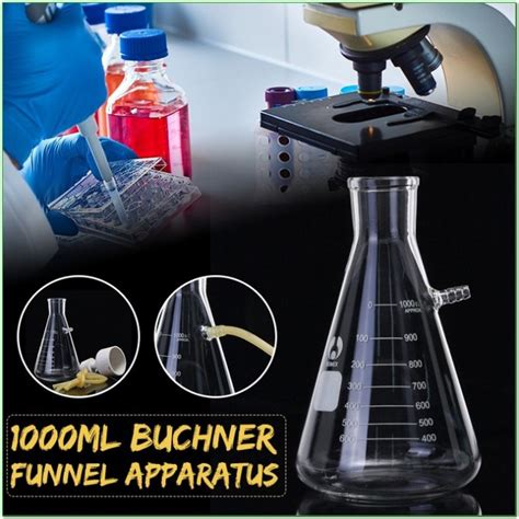 Jual 1000ml Lab Erlenmeyer Conical Flask Buchner Funnel Glass Sucti Jakarta Barat Lazata