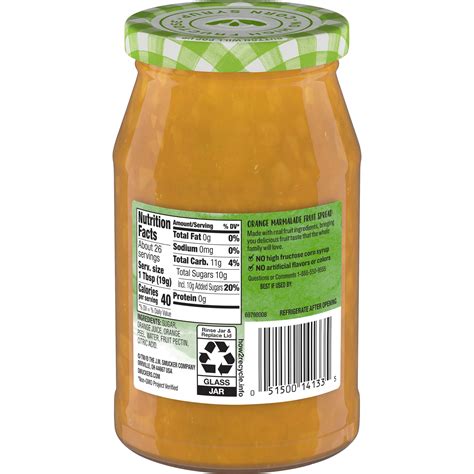 Smuckers Natural Orange Marmalade Fruit Spread 17 25 Oz Bestsmuckershop