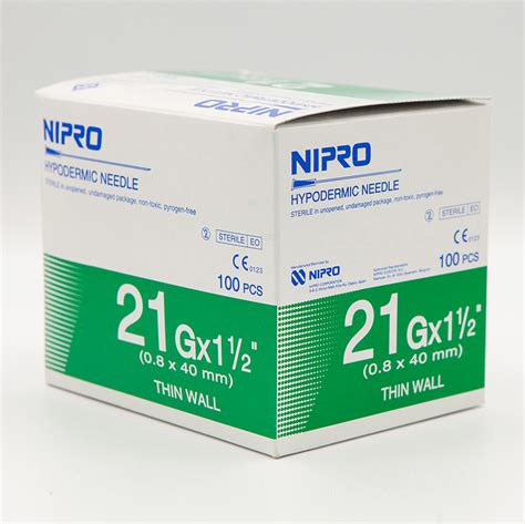 Nipro Disposable Needles 21x1 12” Allgenhealth