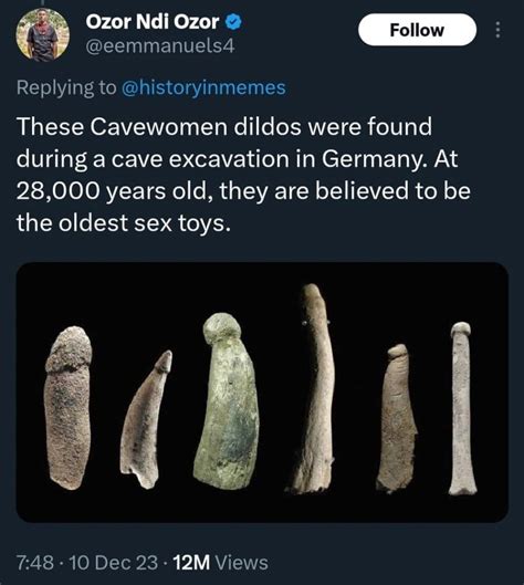 2만 8천년 전 원시 고대 딜도  유머 움짤 이슈 에펨코리아