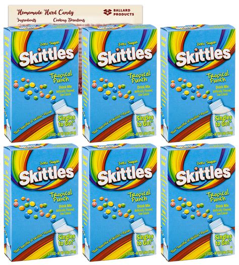 Buy Skittles Tropical Punch Singles To Go Drink Mix Pack Of 6 Candy
