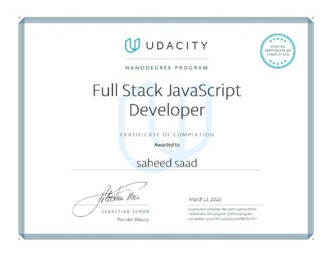 Alhamdulillah Im Happy To Share That Ive Completed My Full Stack Javascript Nanodegree At