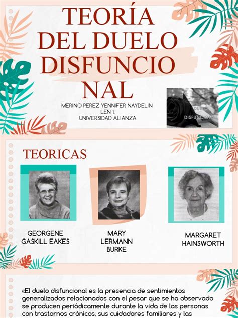Teoria Del Duelo Disfuncional Pdf Dolor Enfermería