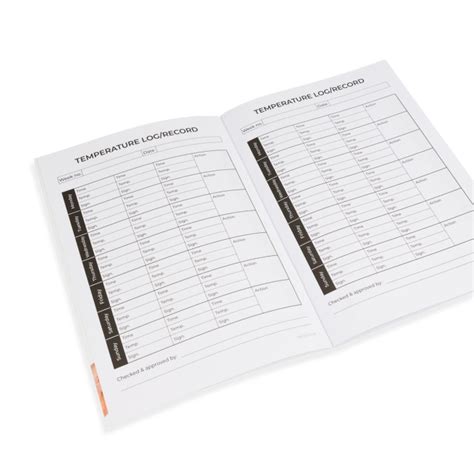 A5 Temperature Log Books