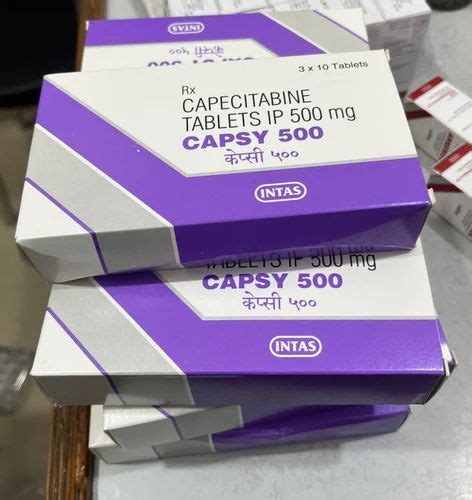 Capsy Capecitabine 500mg Tablets At Rs 205stripe Capegard Tablets In