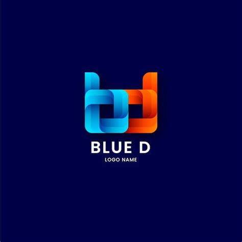 Free Vector Gradient Kd Monogram Logo Design