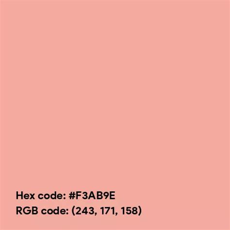 Luxury Coral Color Hex Code Is F3ab9e