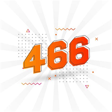 466 Number Vector Font Alphabet Number 466 With Decorative Element Stock Vector 13886201 Vector