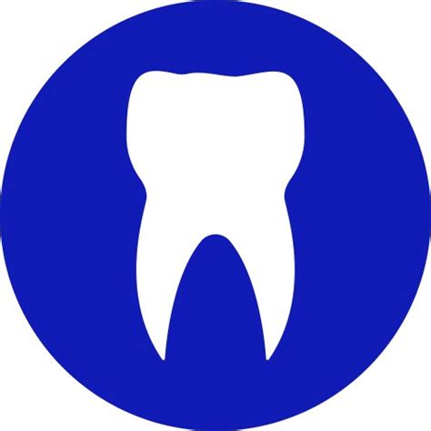 White Tooth Icon With Smiling Royalty Free Vector Image