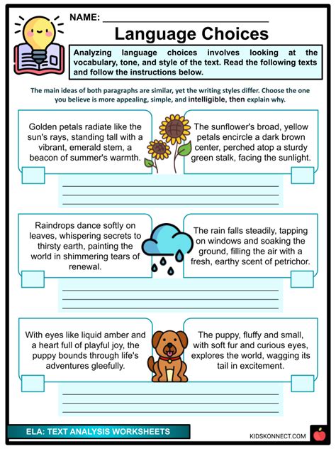 Text Analysis Worksheets Key Points And Examples