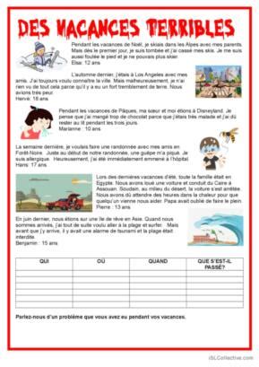 154 Vacances Français Fle Fiches Pedagogiques Pdf And Doc