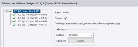interactive column design dialog box tekla user assistance