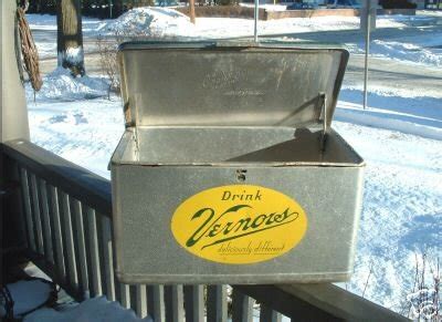 1950s Vintage Vernors Cooler W Padded Lid And History 22270503