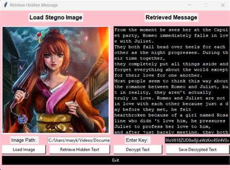 Github Marykennethcryptography Stegnography This Is A Simple Gui Written In Python To