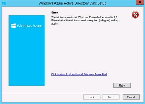 Dirsync Installation Error Powershell Roy Apalnes Msft Security And Endpoint Management